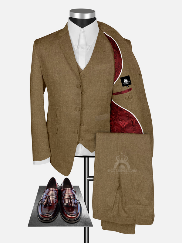 3 Piece Paul Weller Brown Mod Suit – Modfashiontailor