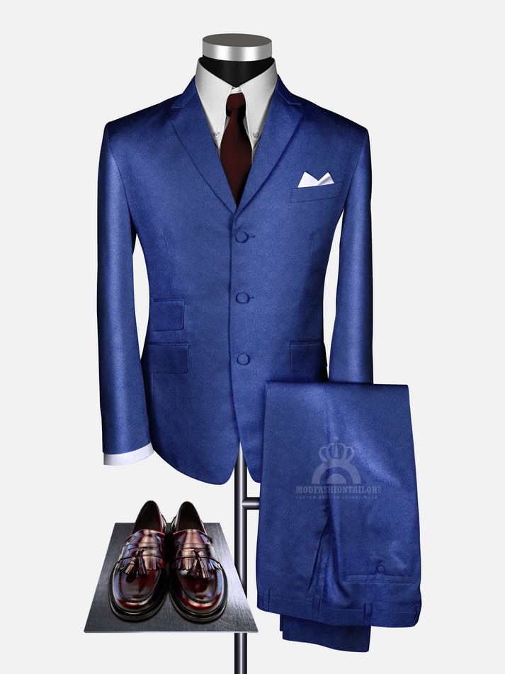 Two Tone Tonic Blue 60s Mod Suit – Modfashiontailor